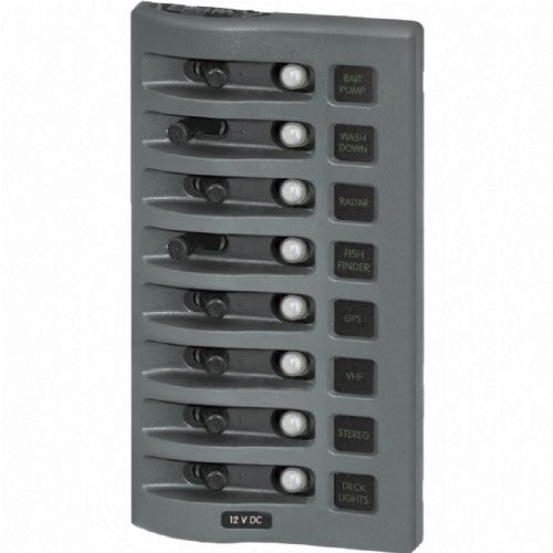 Blue Seas systems Säkringspanel 8-Brytare Grå - Båtel - Dogger.se